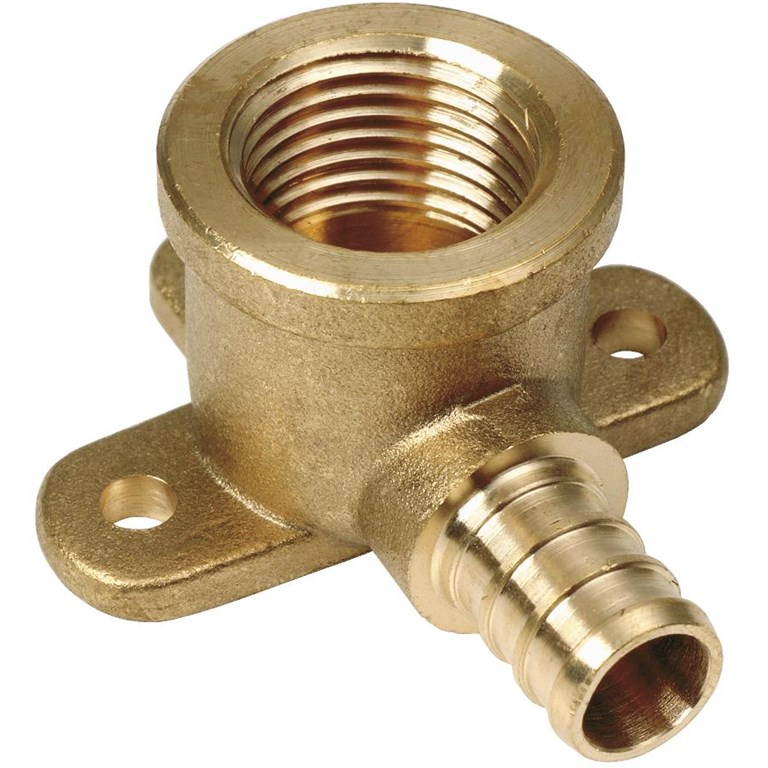 Pex Insert Brass 90° Drop Ear Elbow - FPT x B | Shop Brass Fittings